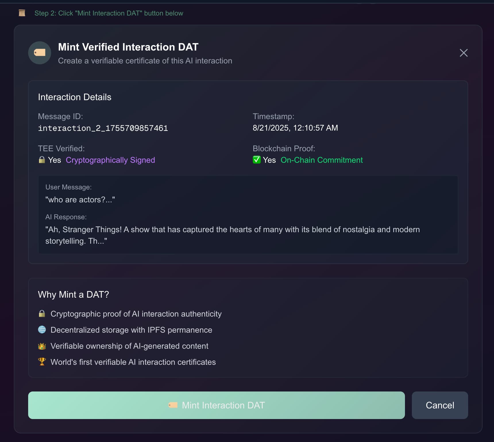 MetaMuse: on-chain Hyperion-Native AI companion you truly own, with a verifiable personality ...